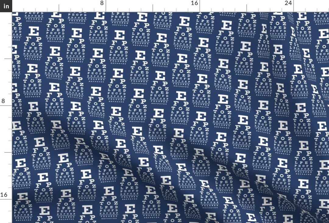 Eye Chairt Fabric - Small Vision Chart by Weavingmajor - Optometry Eye ...