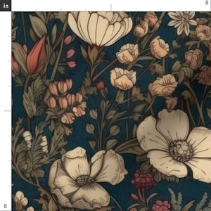 Moody Floral Fabric - Dark Moody Floral by Allymadethis - Autumn Fall ...