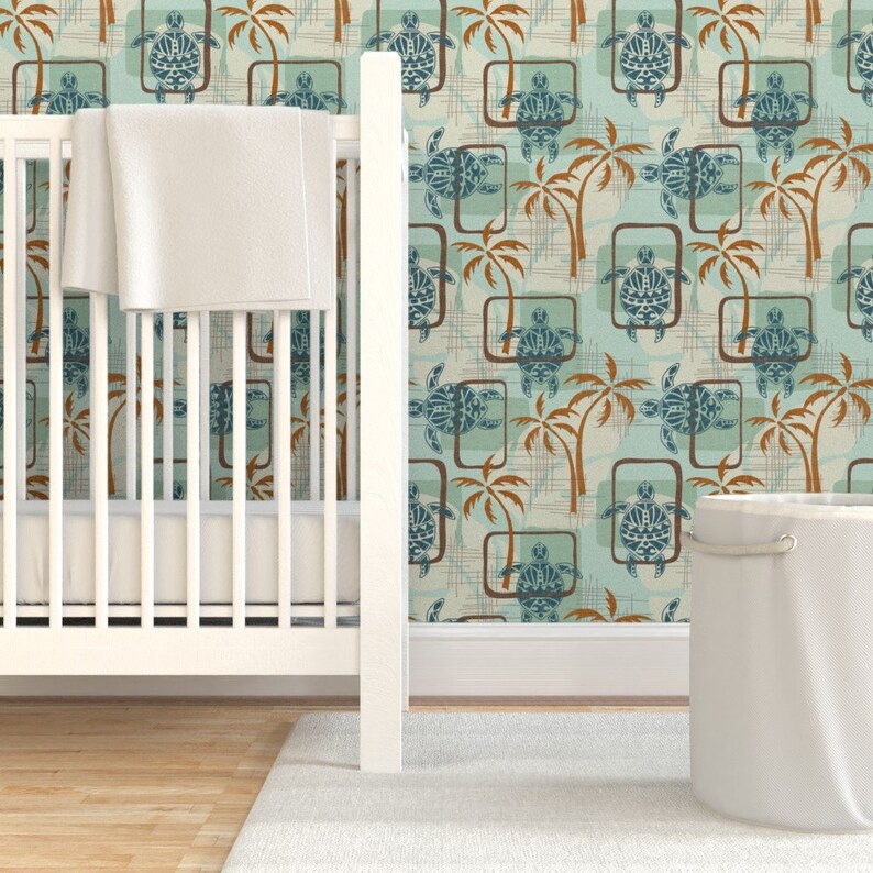 Hawaiian Wallpaper Mid Century Modern Hawaii by - Etsy