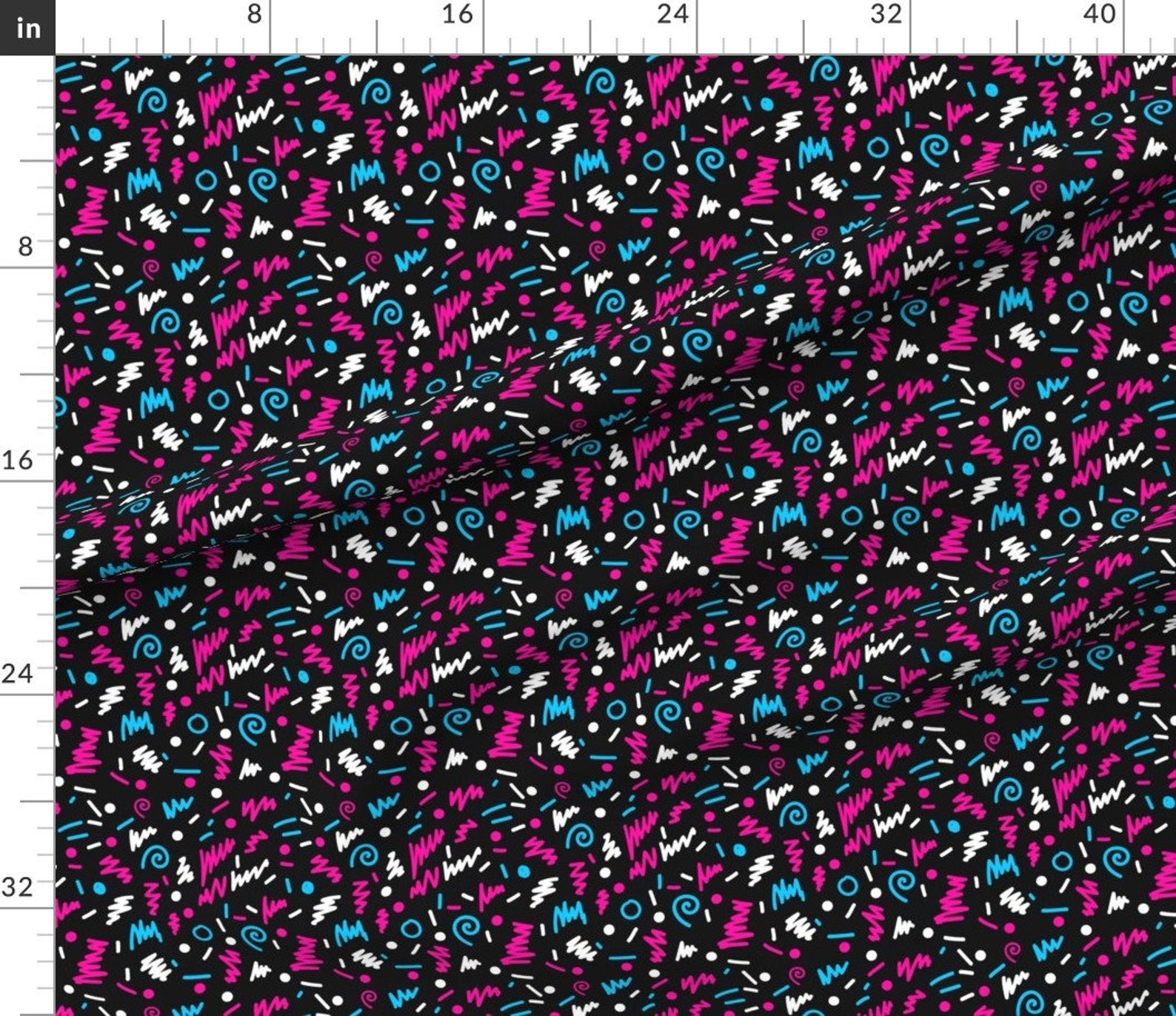 Memphis Fabric Memphis New by Charlottewinter Memphis 90s | Etsy