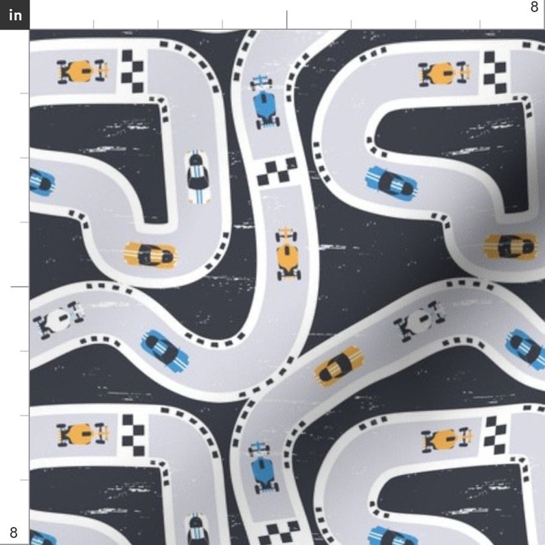 Race Car Fabric Track by Innamoreva Race Track Boys | Etsy