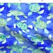 Watercolor Sea Turtles Fabric Green Sea Turtle Hidden - Etsy