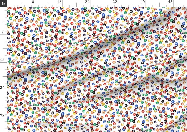 Billiards Fabric Billiards Balls By Thin Line Textiles | Etsy