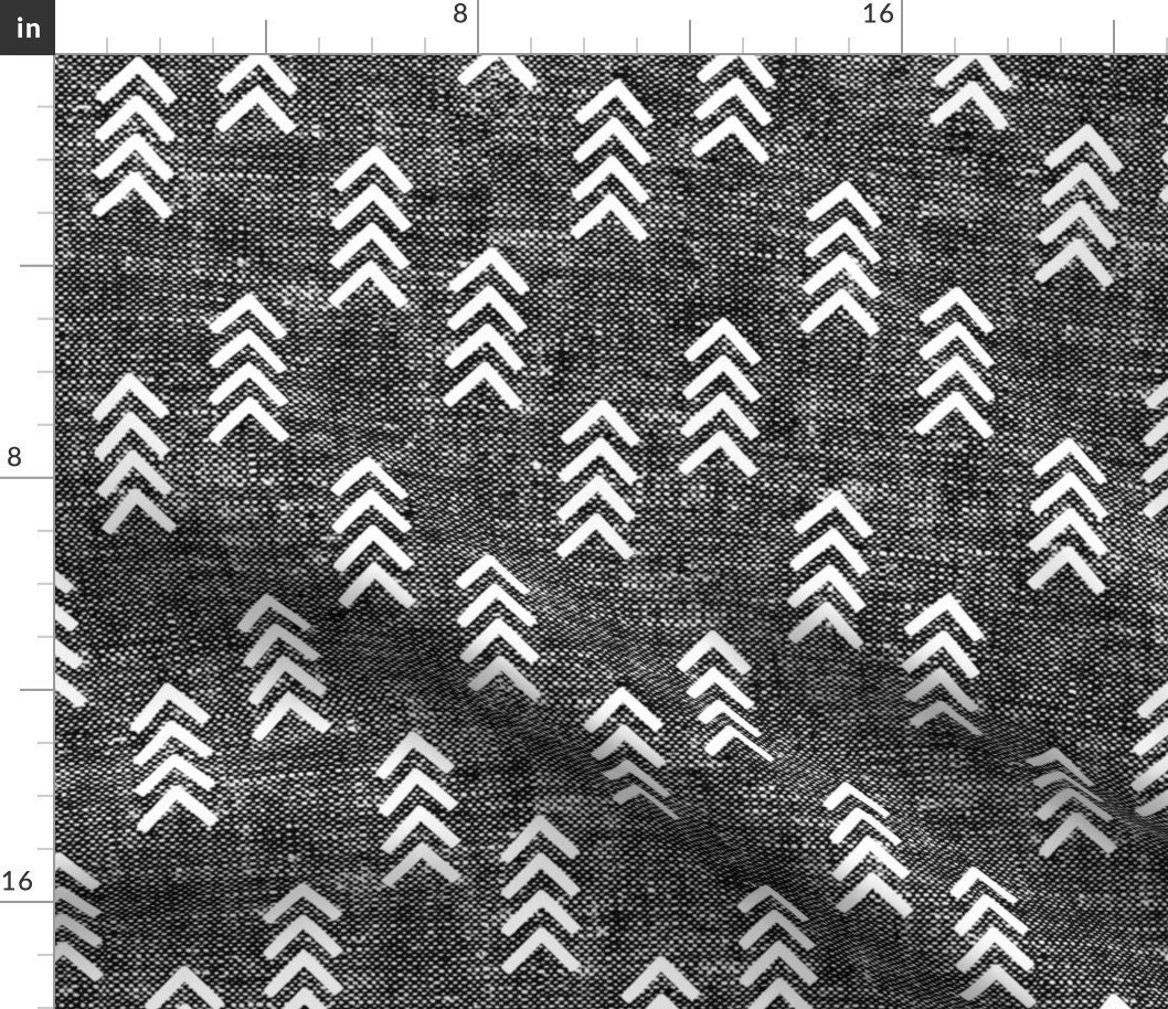 Black Arrow Minimalistic Fabric Arrow Stripes Grey by | Etsy