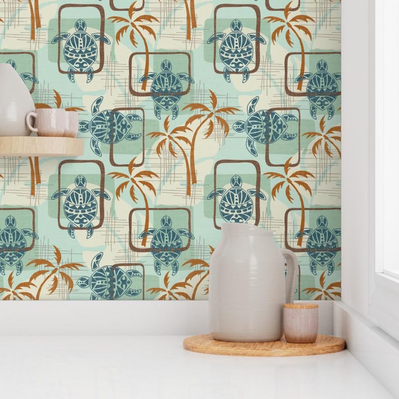 Hawaiian Wallpaper - Mid Century Modern Hawaii by Fernlesliestudio ...