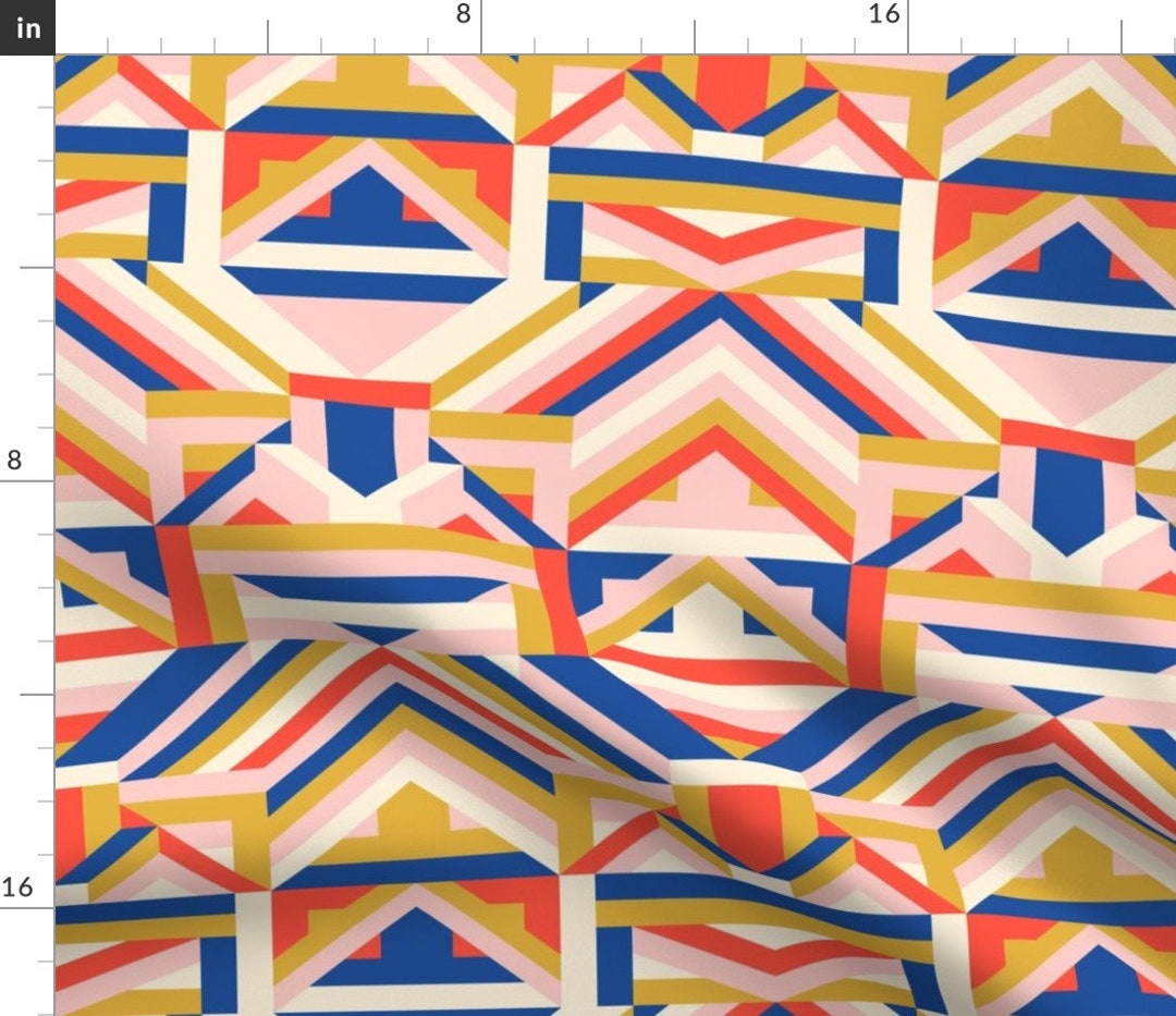 Geometric Fabric Modernist by Lapetitelecour Geometric Shapes Modern ...
