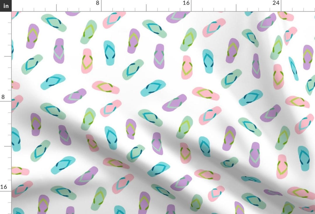 Flip Flops Fabric - Summer Flip Flops - Summer, Shoes, Sandals, Pastel ...