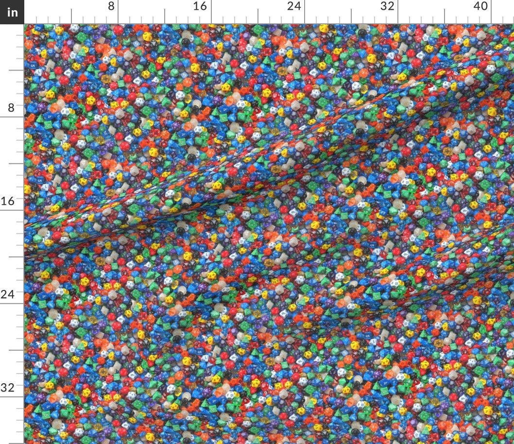 Polyhedron Dice Fabric A Sea of Dice by Weavingmajor Board - Etsy