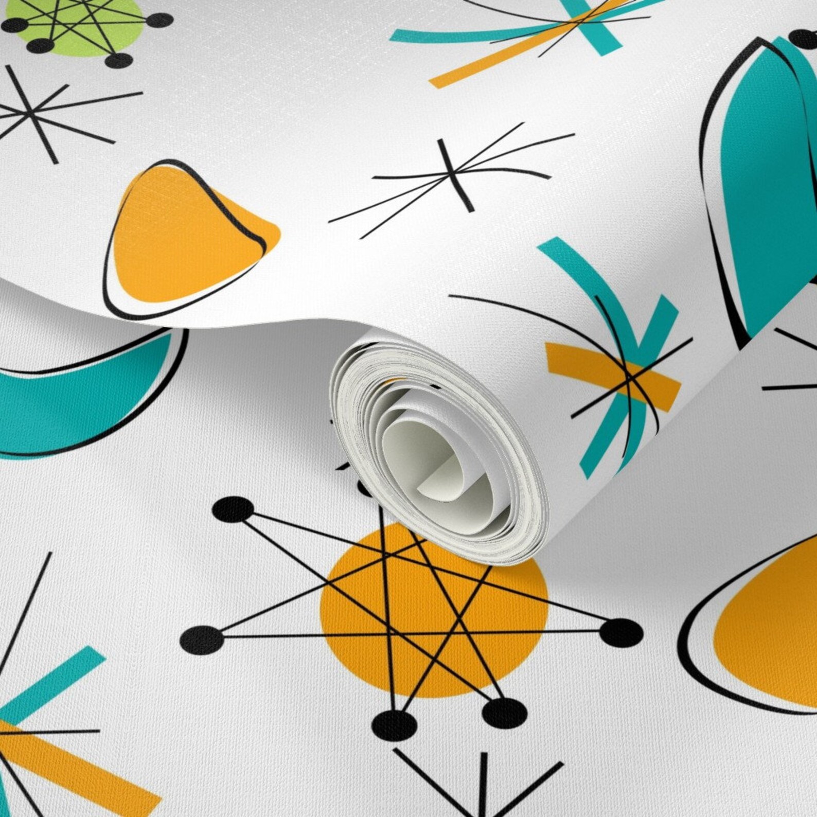 Mid Century Modern Wallpaper Atomic Era by Hot4tees Bgyahoo - Etsy