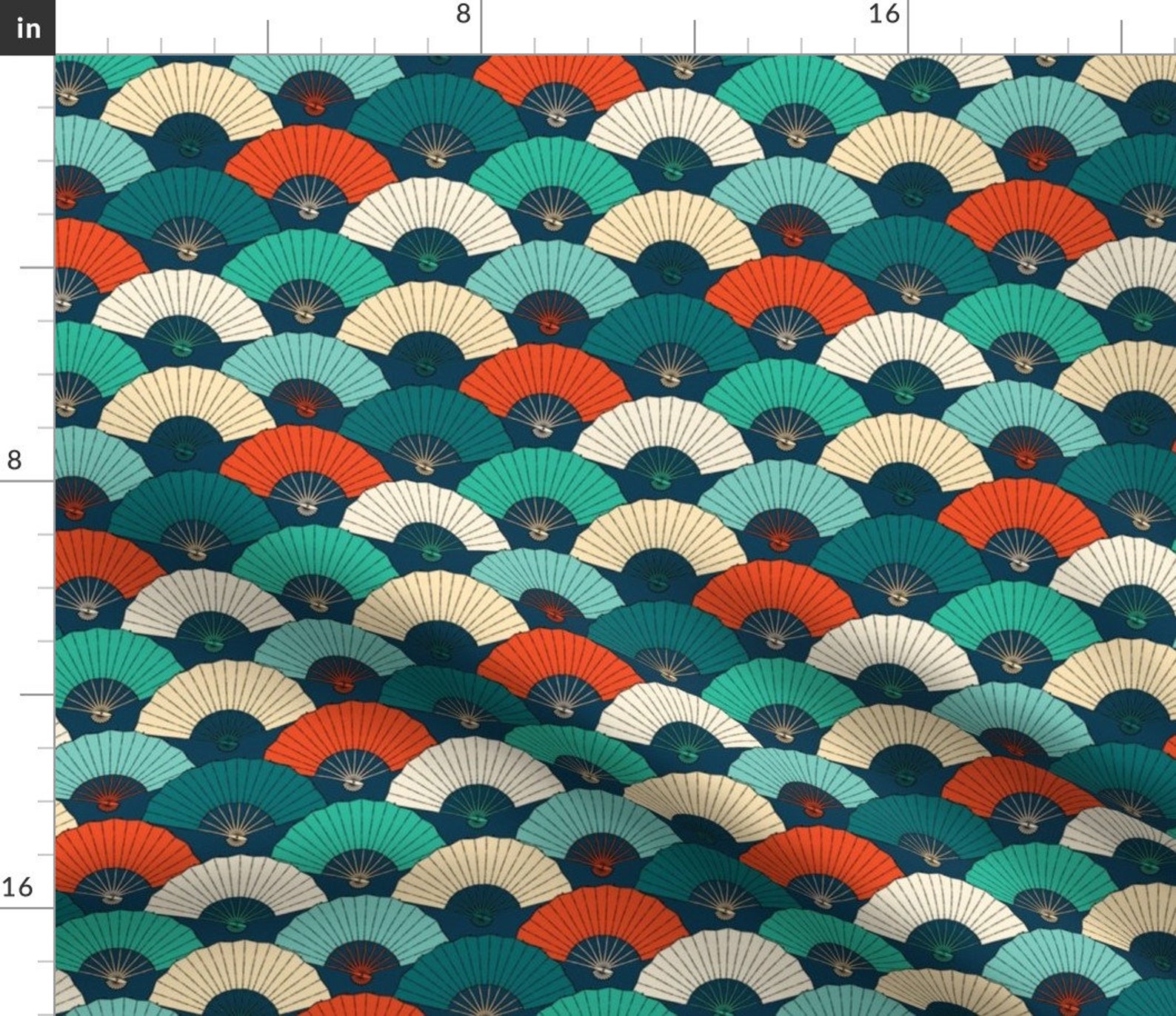 Japanese Fans Fabric Solid Color Fans By Pinkowlet | Etsy France