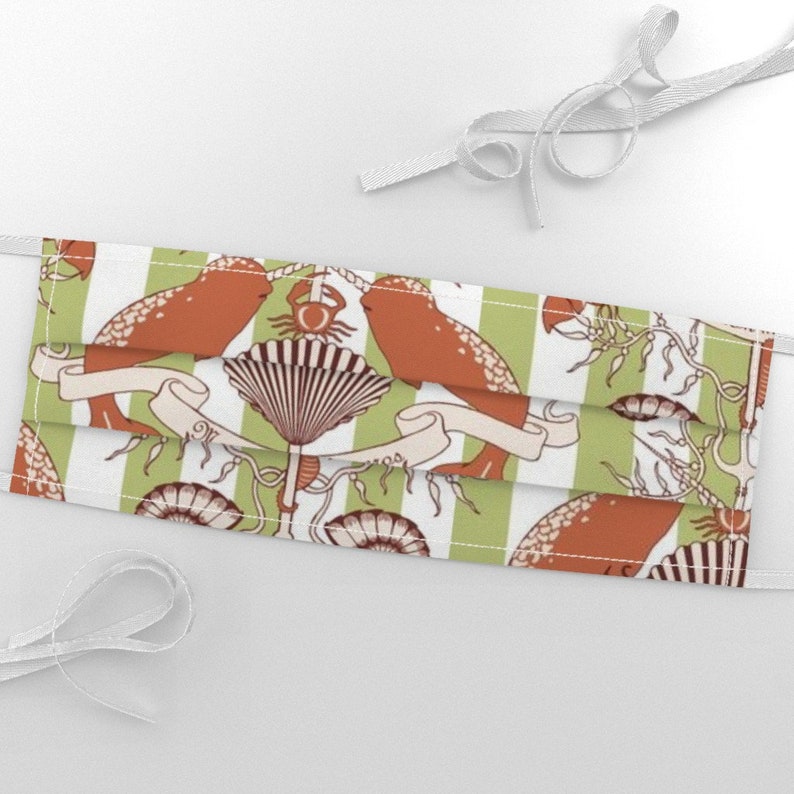 Narwhal Crest Fabric Brown Narwhal Crest by Sufficiency | Etsy