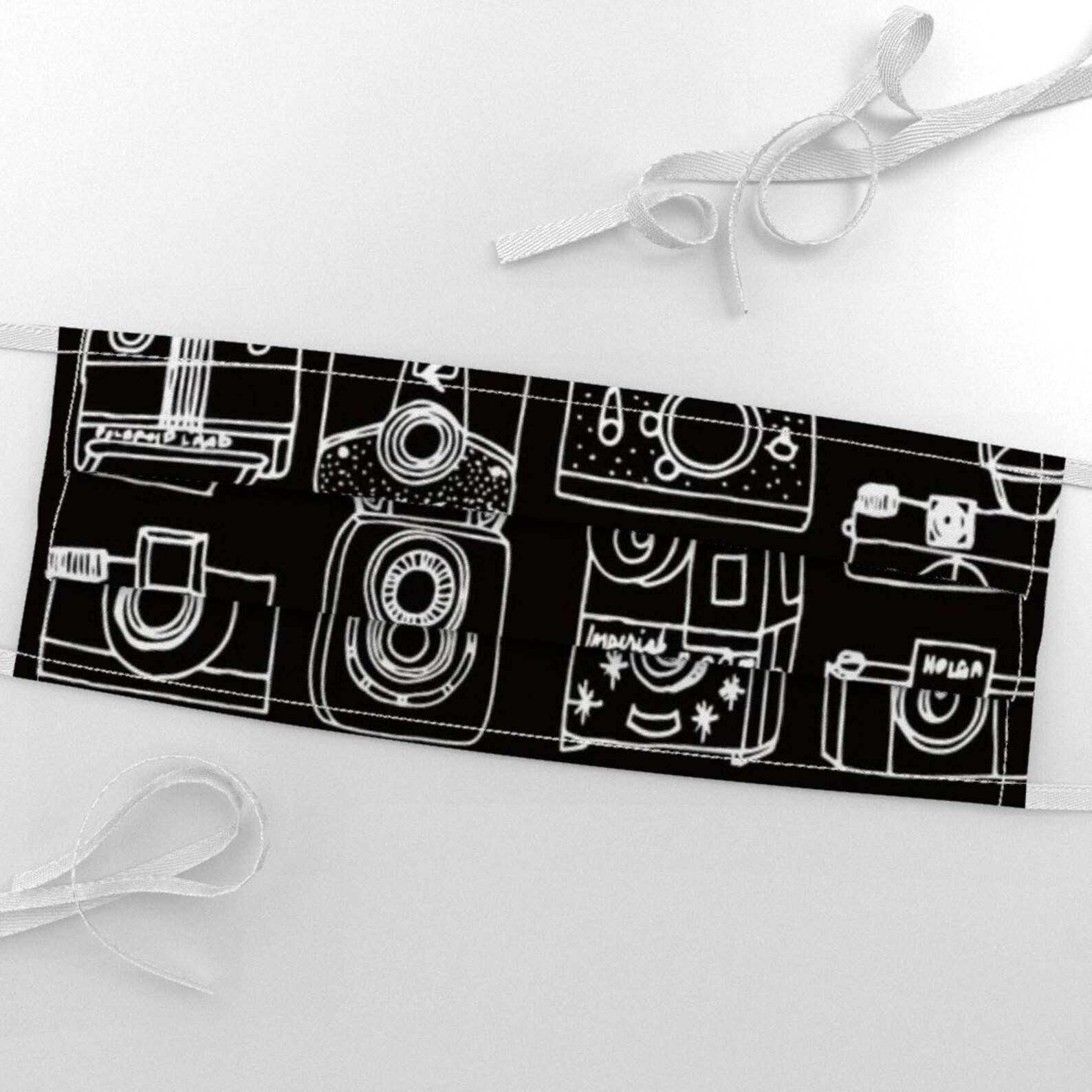 Vintage Cameras Fabric Vintage Cameras Black and White Hand - Etsy