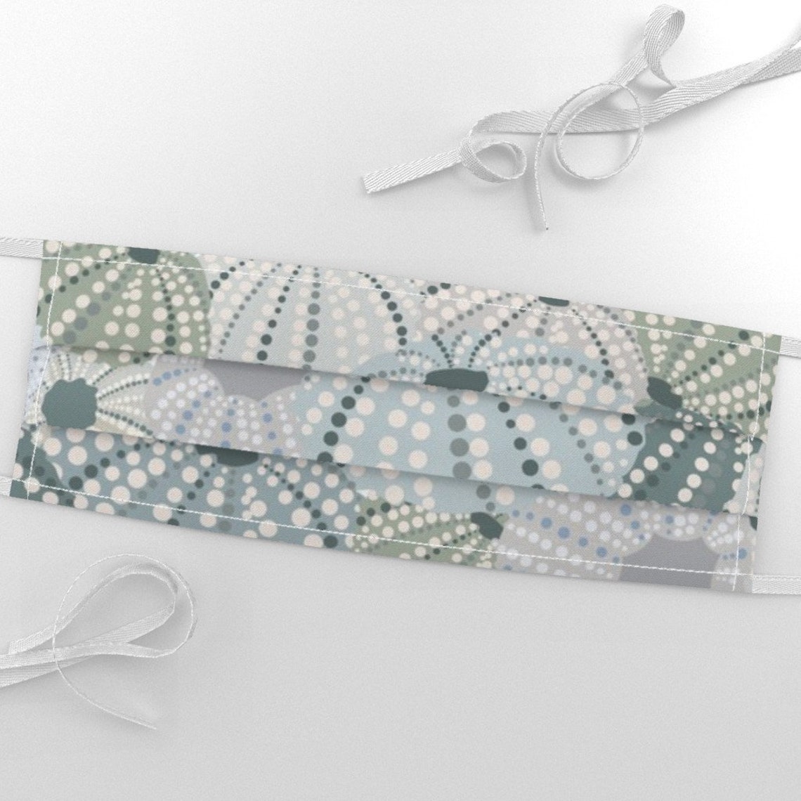 Sea Urchin Blue Nautical Pattern Fabric Sea Urchin Shells - Etsy