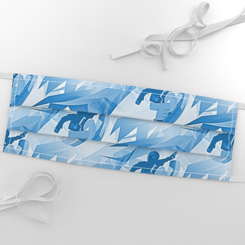 Snowboarding Fabric Snowboarding By Stofftoy Blue White | Etsy