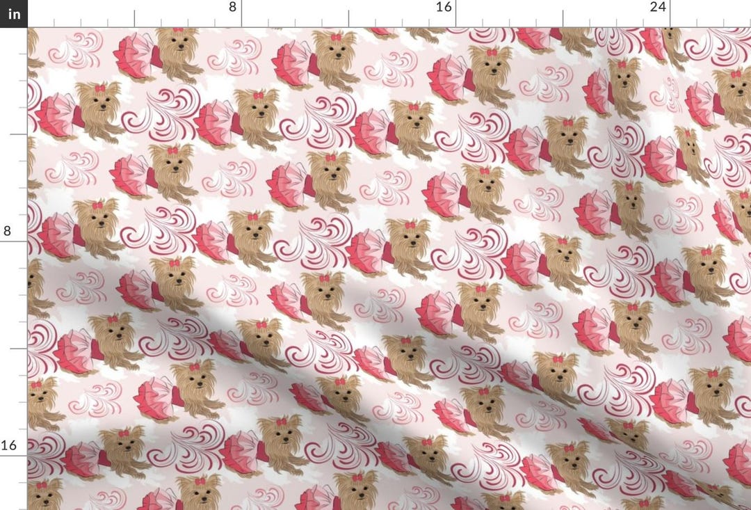 Yorkie Fabric - Yorkie - Wind Shadow by Sherry-savannah - Yorkshire ...