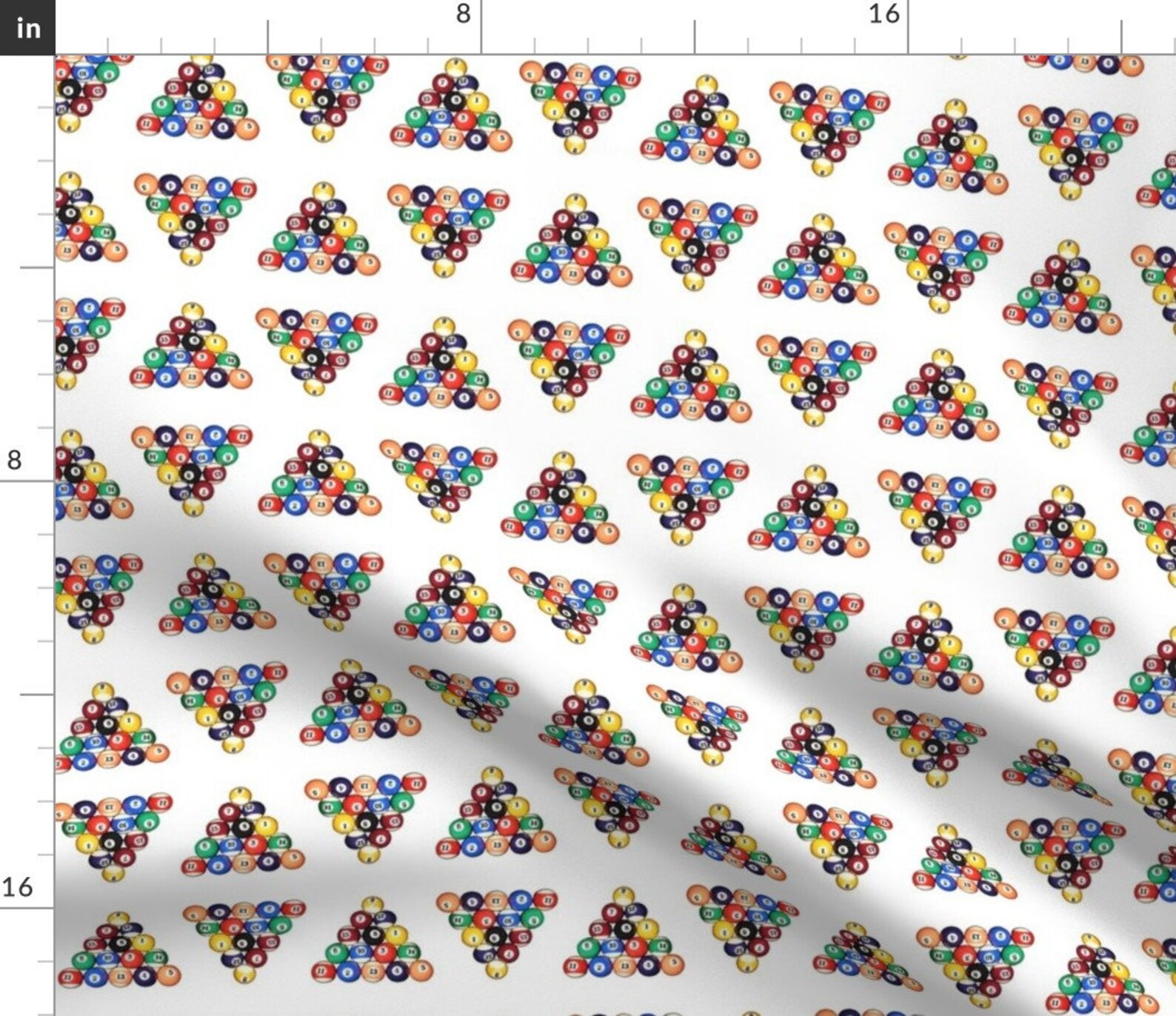 Pool Fabric Eight Ball Racked by Thin Line Textiles Pool - Etsy
