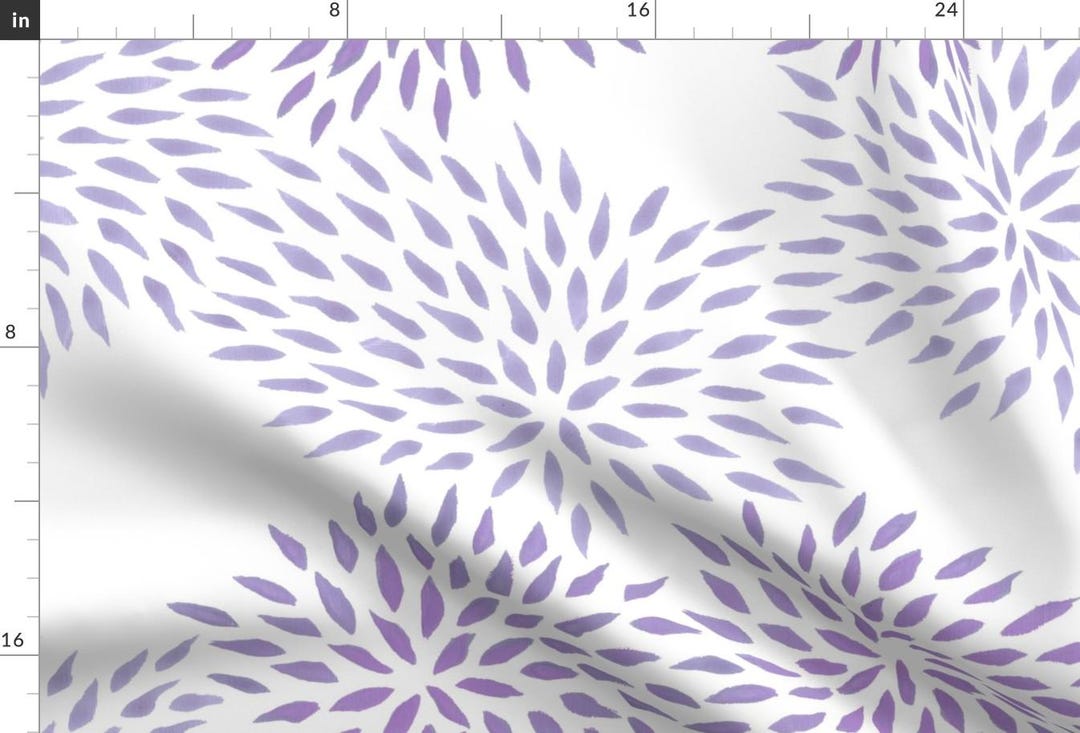 Mums Fabric - Summer Mums in Lilac by Domesticate - Lilac Purple ...
