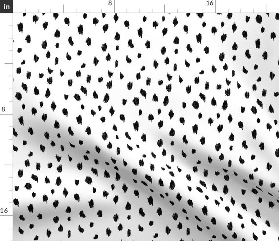 Spots Doodled Sketch Fabric Seeing Spots in Porcelain by - Etsy