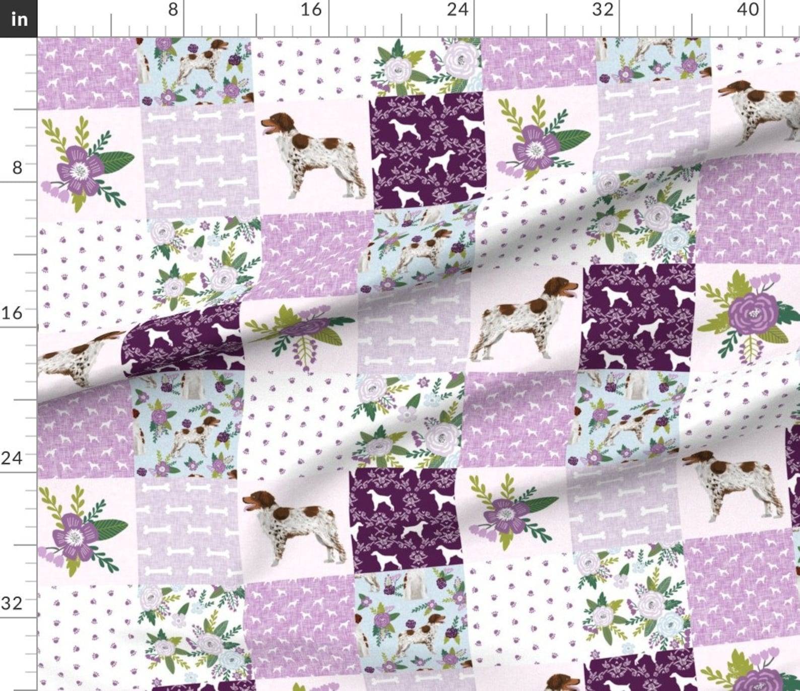 Brittany Spaniel Fabric-brittany Spaniel Pet Quilt C Dog | Etsy