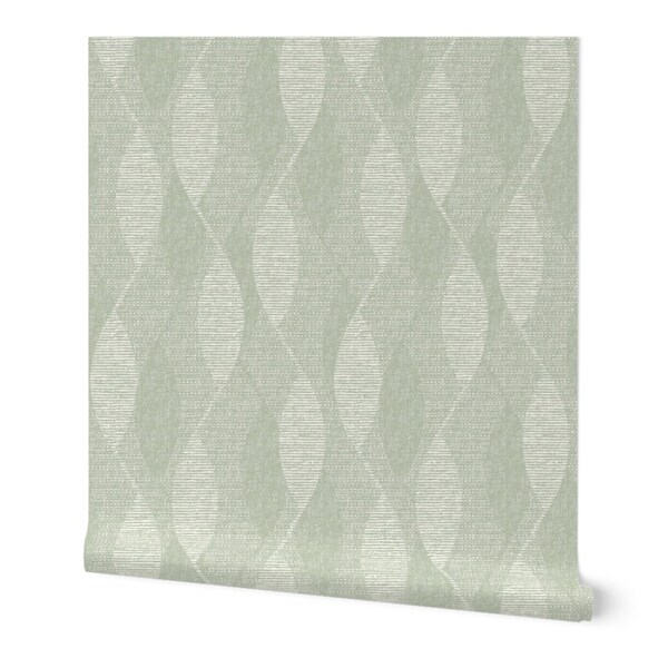 Sage Green Botanical Wallpaper - Etsy