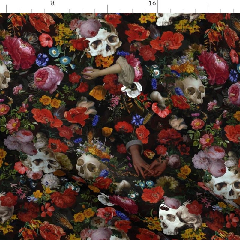 Skull Fabric - Etsy