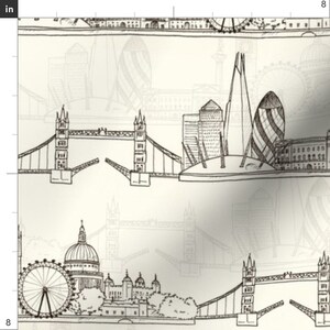 London Skyline Fabric London Skyline smaller Scale by - Etsy
