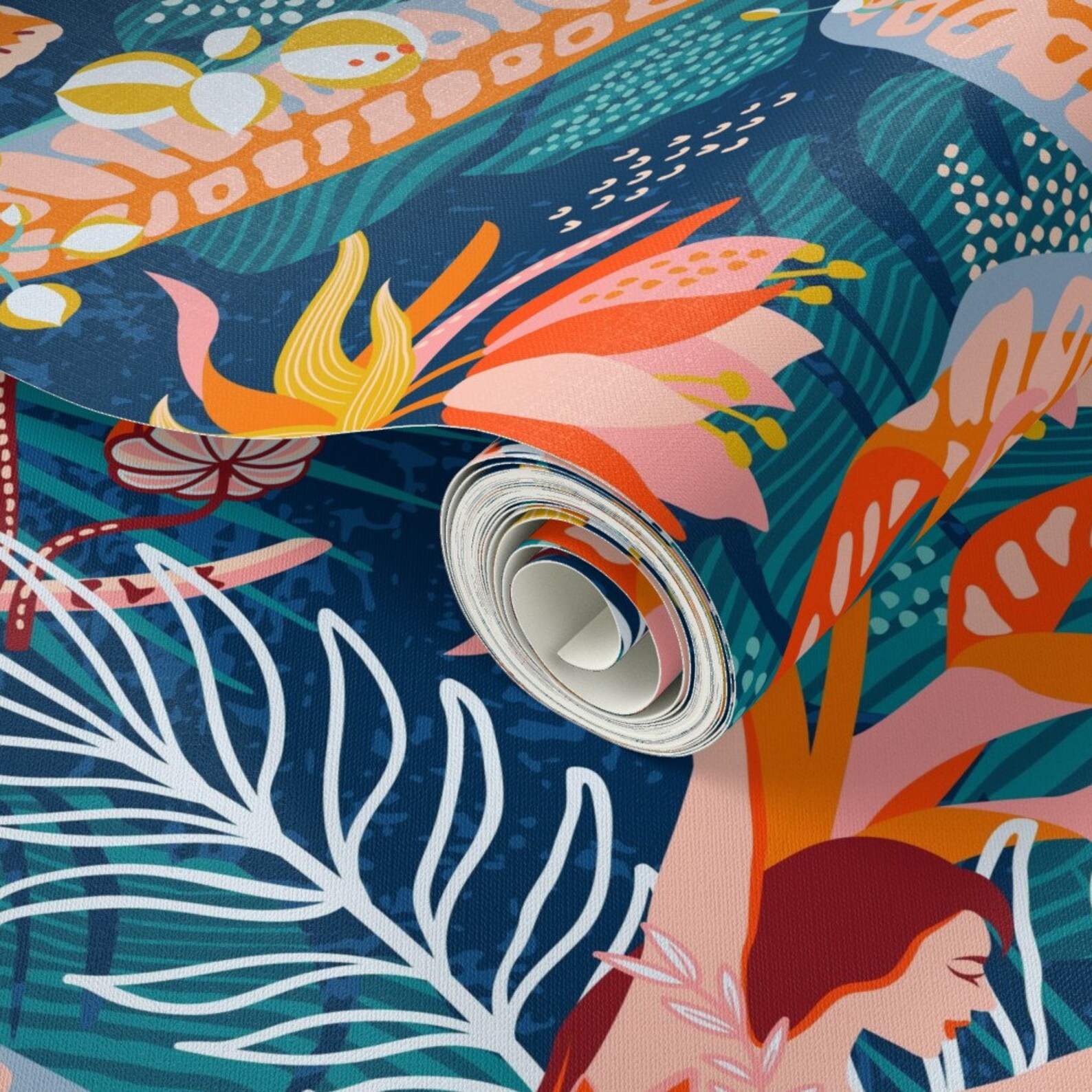 Women Flora Tiger Fabric Tropical Blossom Dance by - Etsy