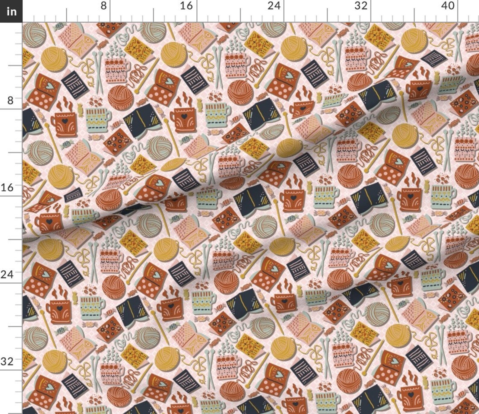 Cozy Reading Fabric I Love to Read Knitting Patterns by Dj-v - Etsy