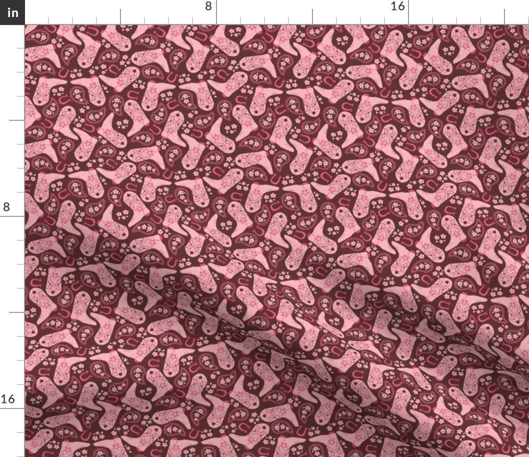 Cowgirl Fabric Pink Boots by Stacyiesthsu Cowgirl Boots Paisley Girl ...