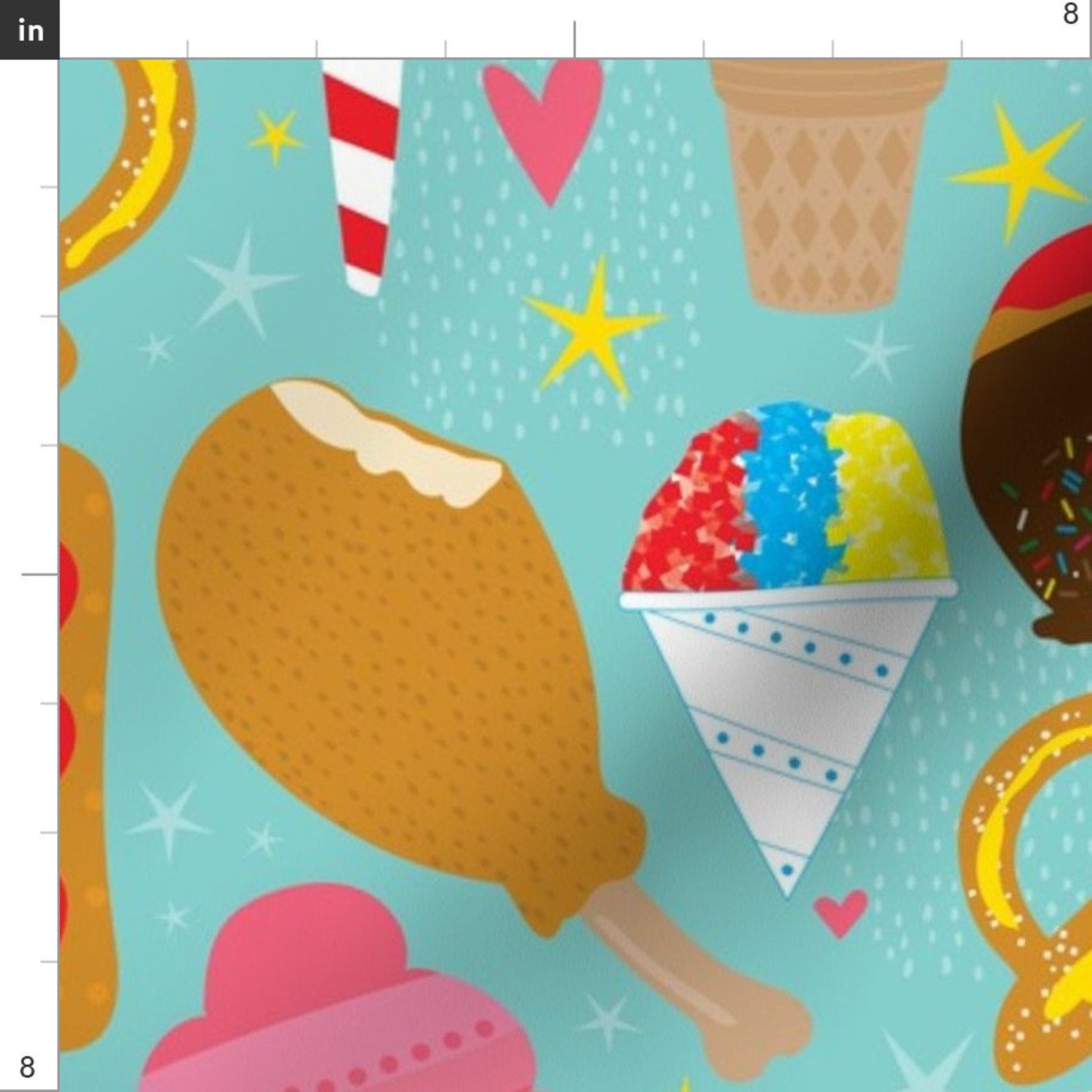 State Fair Fabric Fun Fair Food by Designs by Lisa K Colorful Carnival ...