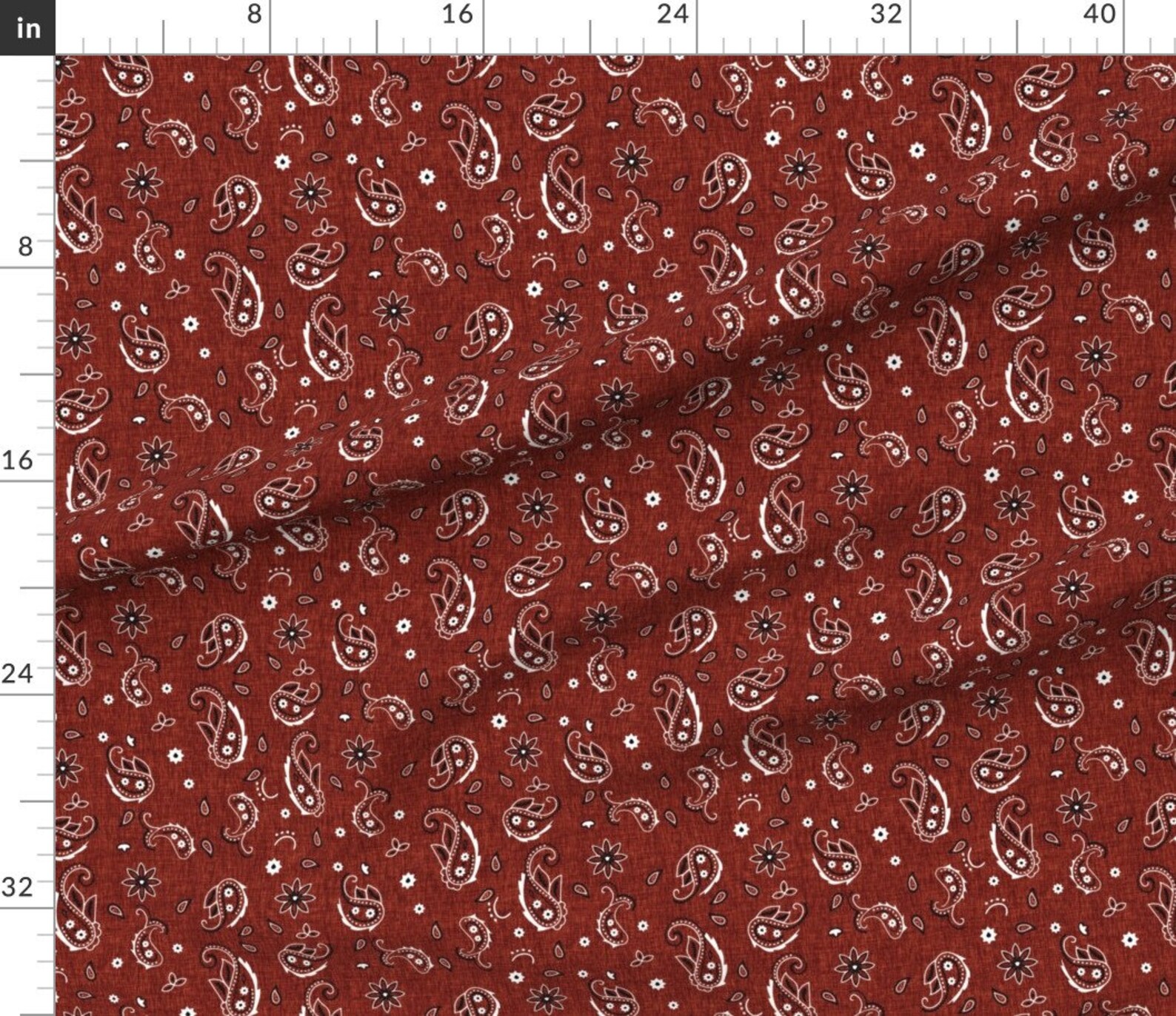 Cowboy Fabric Western Paisley Classic by Thecalvarium - Etsy