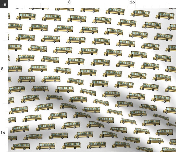 School Bus Fabric School Bus Yellow by Littlearrowdesign - Etsy