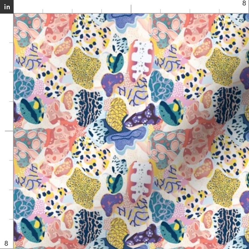 Coral Reef Colorful Underwater Fabric Sea Slug Small Scale - Etsy