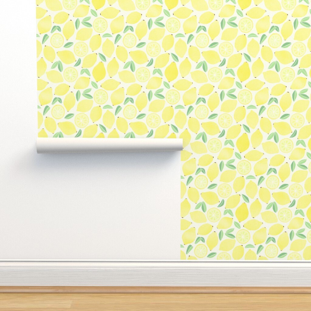 Lemon Wallpaper Summer Lemons by Tangerine-tane Lemon - Etsy