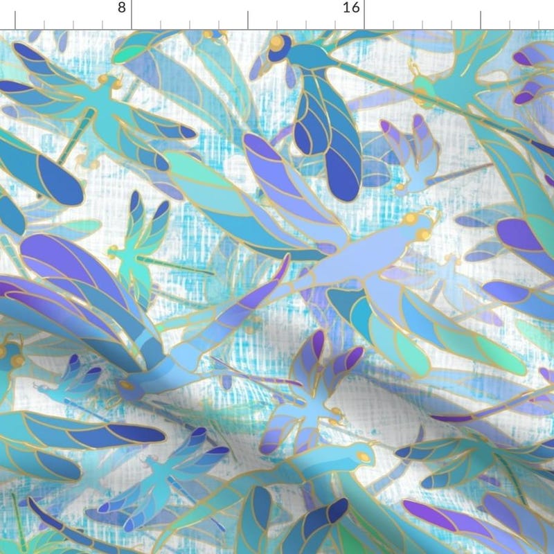 Dragonfly Fabric - Etsy