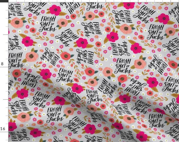 Swear Words Fabric Cute Not so Sweary Toss Purple by Cynthiafrenette ...