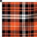 Orange Plaid Fabric - Pumpkin Fall Plaid Orange,black,white by ...