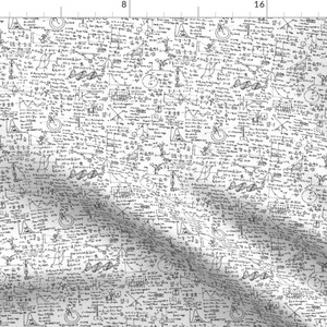 Geometry Fabric Physics Equations by Thin Line Textiles - Etsy