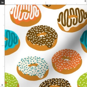 Donut Fabric Doughnuts Food Print Novelty Fabric by Charlottewinter ...