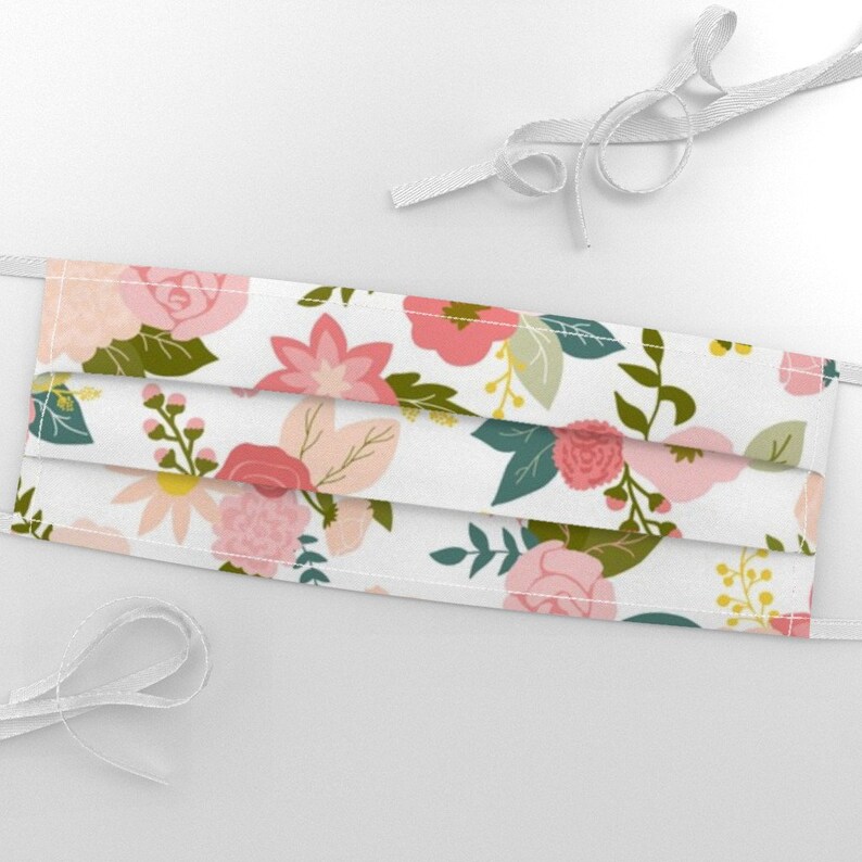 Spoonflower's Pretty in Pink Floral Fabric Designed by | Etsy