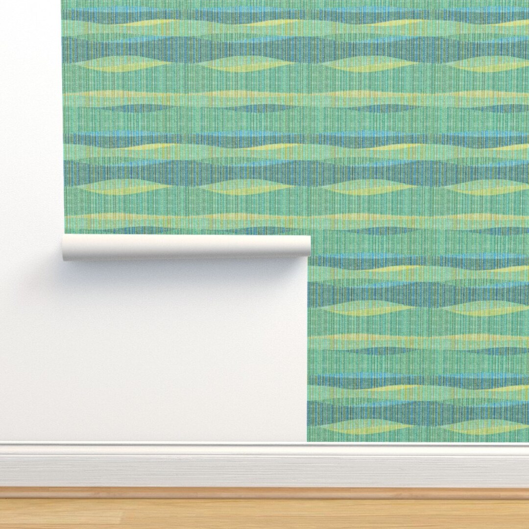 Mid Century Wallpaper Mid Mod Lines by Theodesign Retro - Etsy