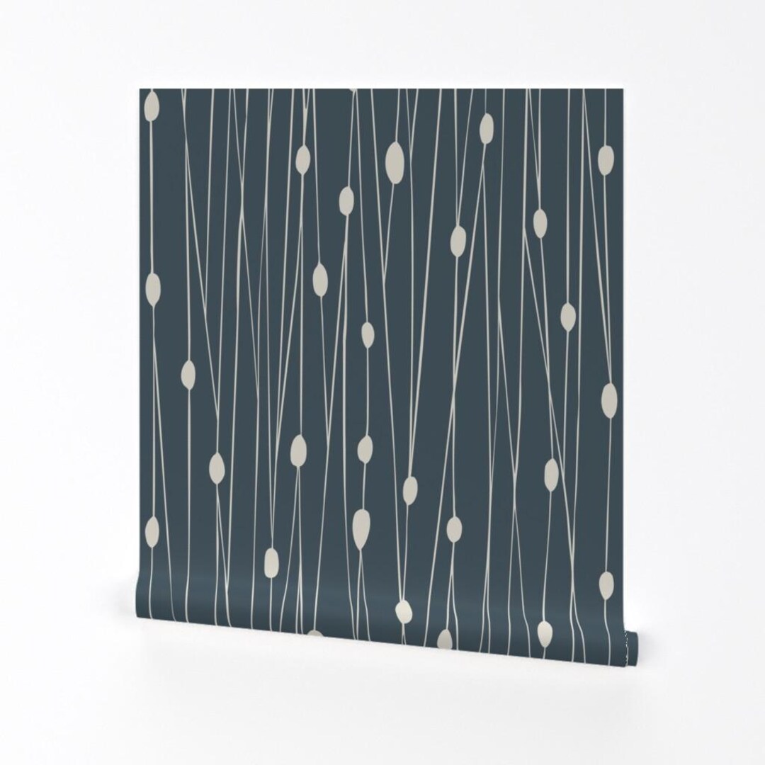 Modern Line Wallpaper - Entangled Geometric Lines by Heatherdutton ...