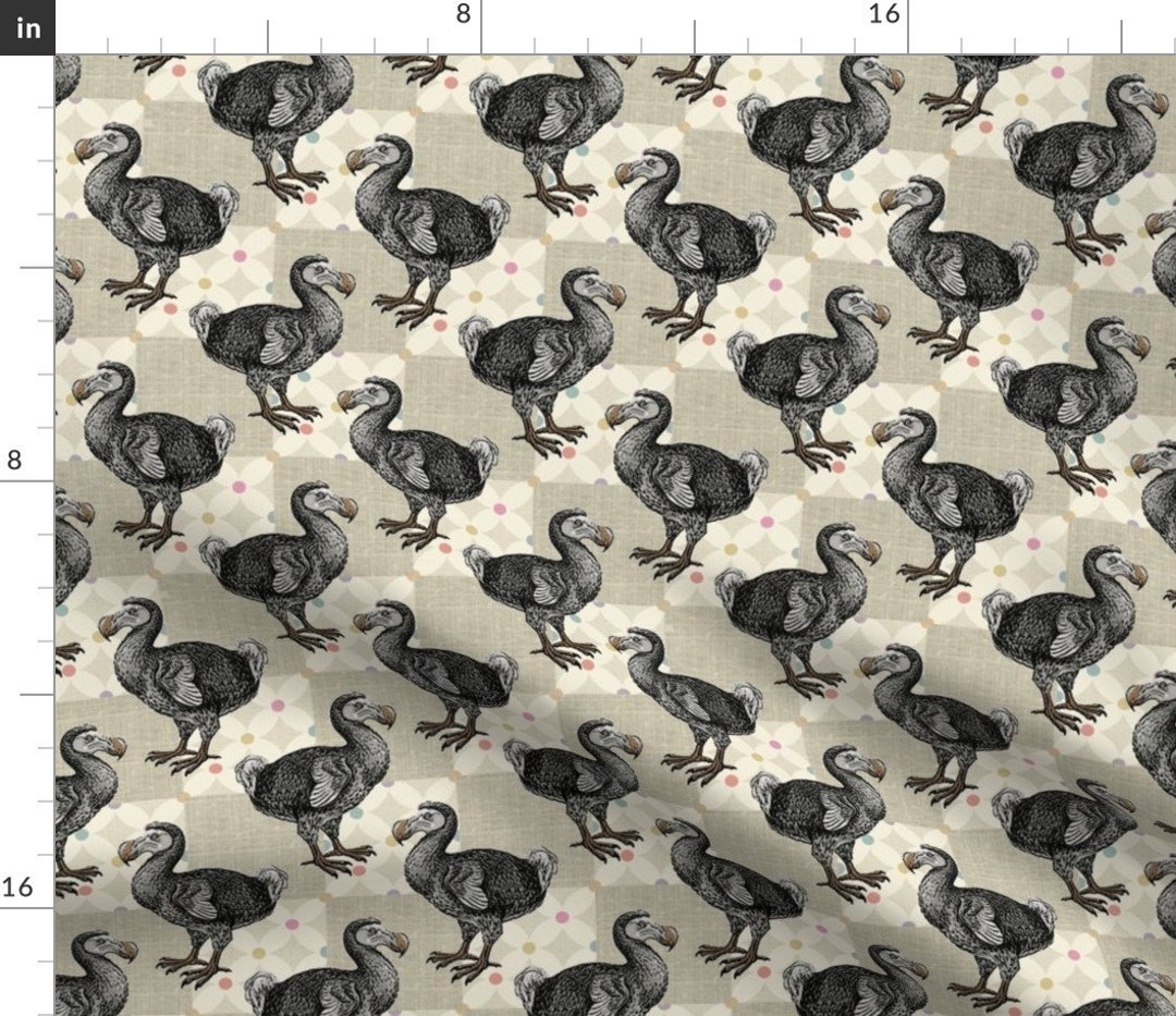Dodo Fabric Dodo Doodle by Littlerhodydesign Floral Dodo Bird Home ...