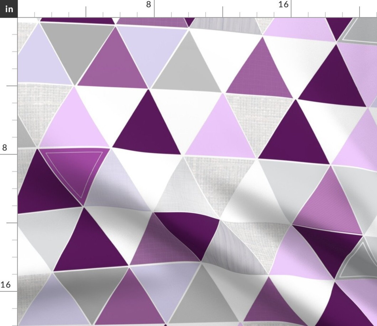 Geometric Fabric Plum Lavender Triangle Quilt by Tycdesignco Plum ...