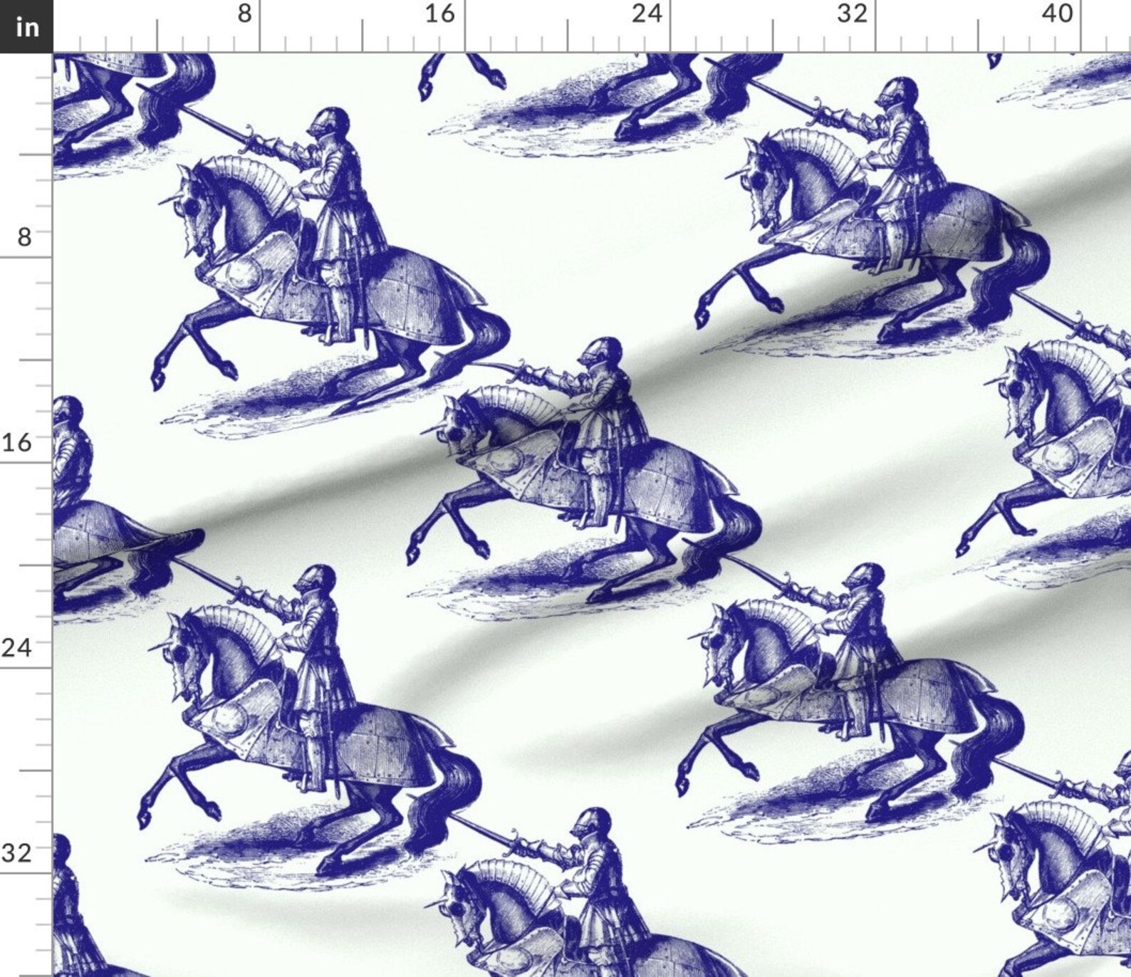 Knights Fabric Knights of Broadway by Peacoquettedesigns Blue Antique ...