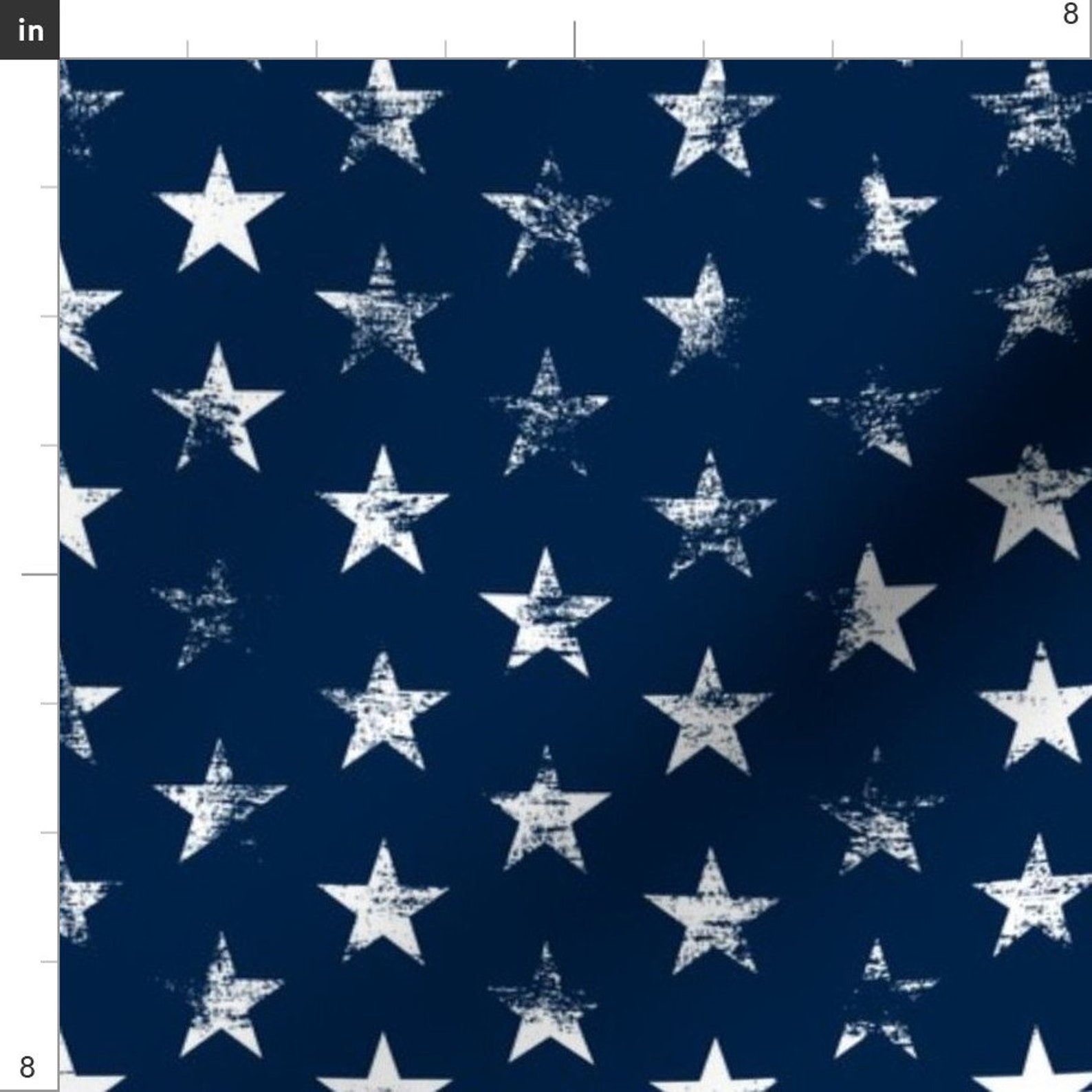 Distressed Stars Fabric White Stars on Navy Blue Grunge - Etsy