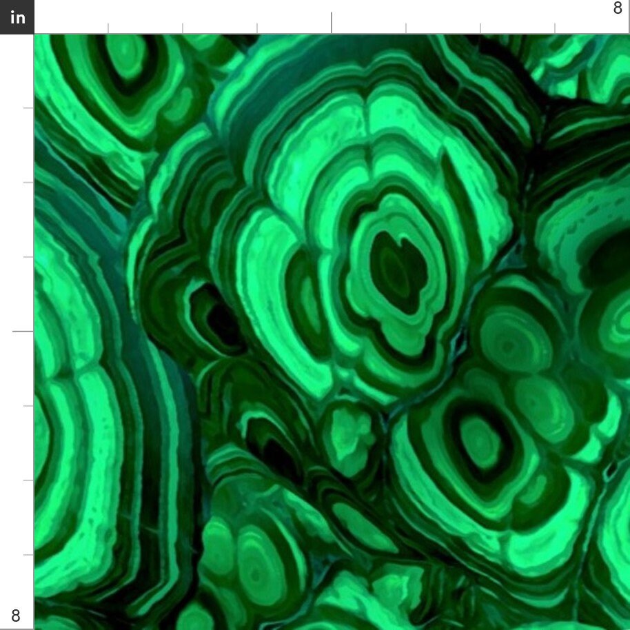 Emerald Green Malachite Fabric Malachite by - Etsy