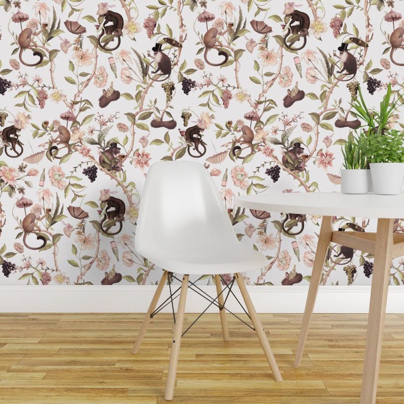 Monkey Wallpaper Wall - Etsy