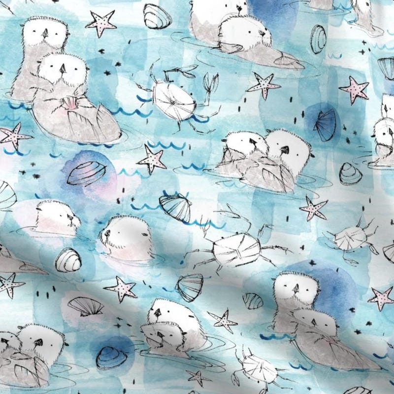 Otter Fabric - Etsy