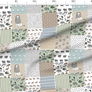 Abc Fabric Abc Quilt // Nature Safari Animals Wholecloth by Andrea ...